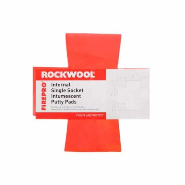 ROCKWOOL FirePro Single Socket Intumescent Putty Pad
